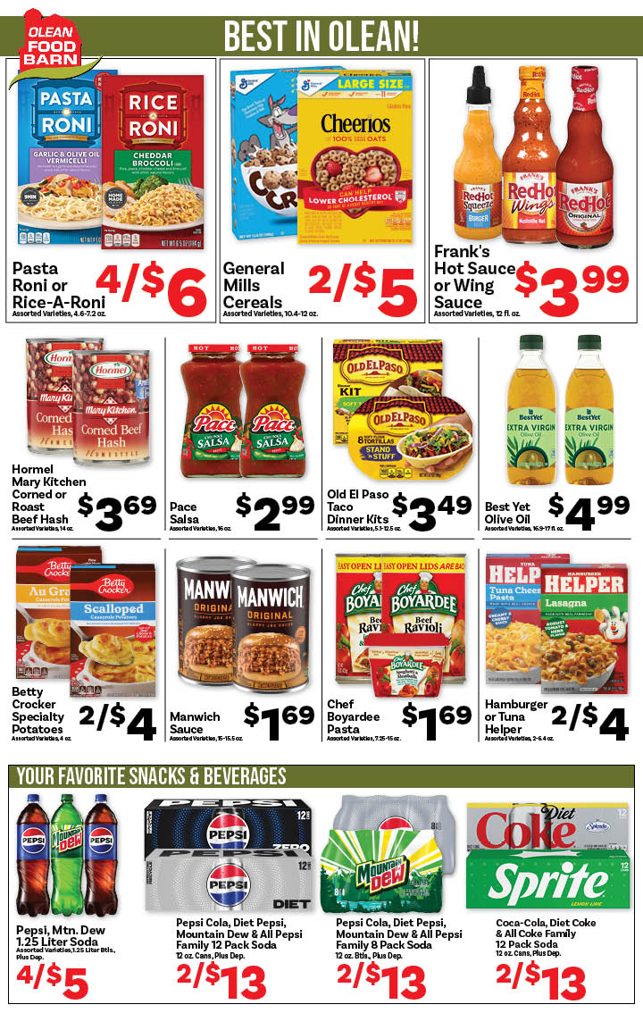 Weekly Specials - Olean Food Barn