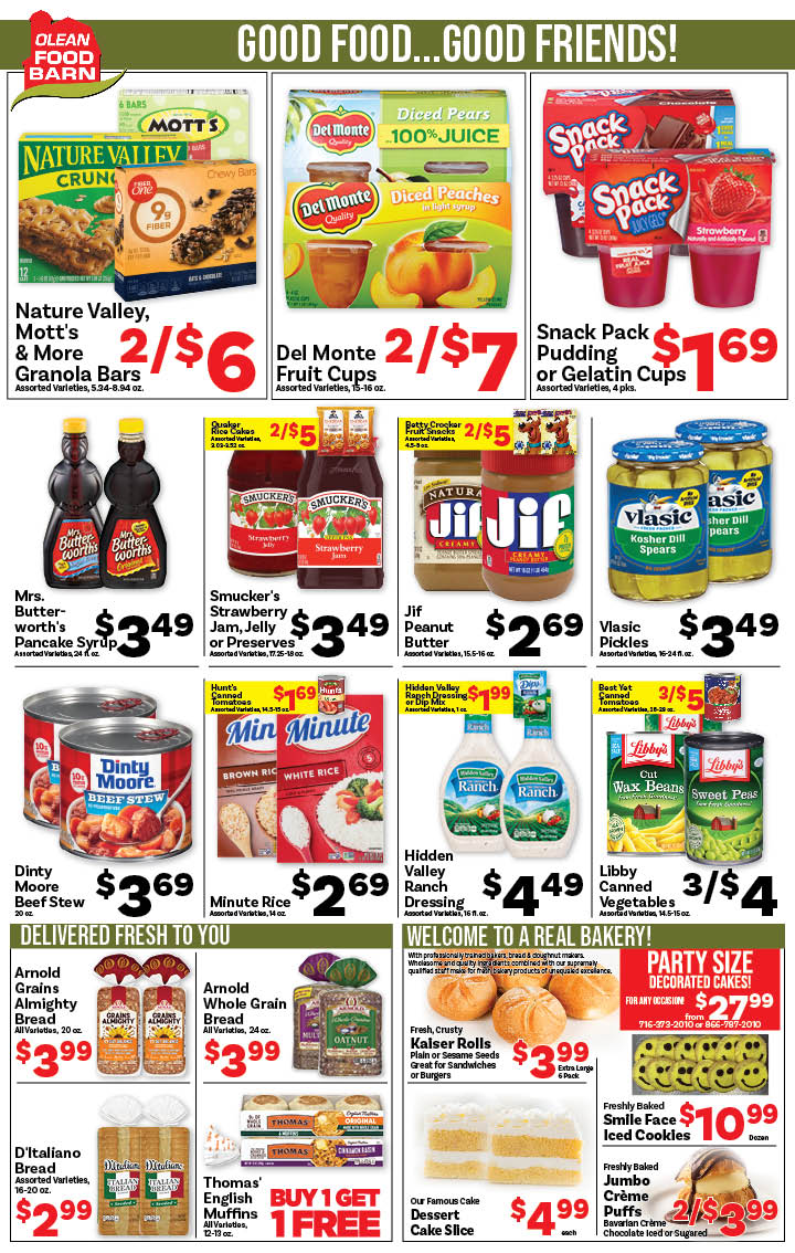 Weekly Specials - Olean Food Barn