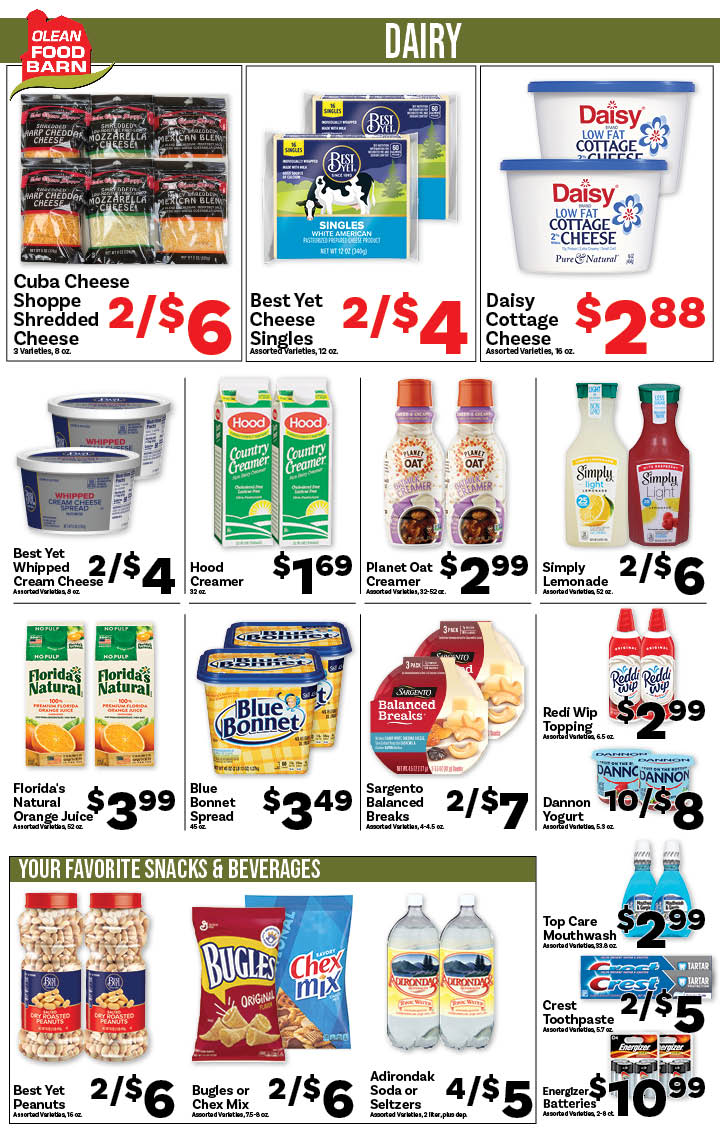 Weekly Specials - Olean Food Barn