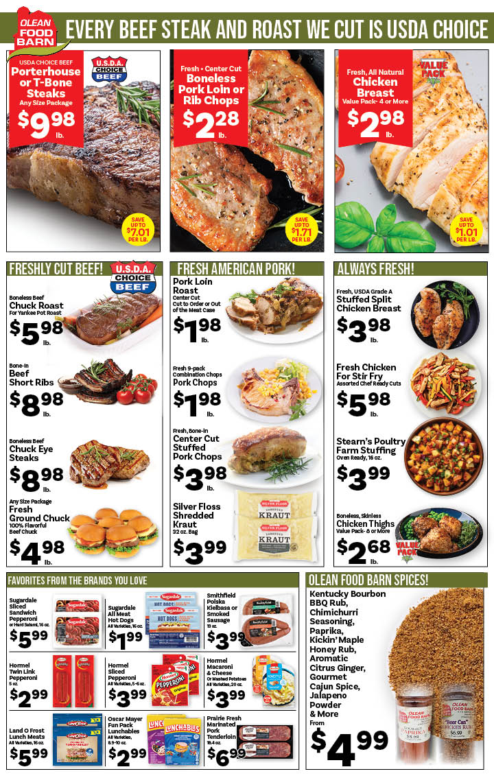Weekly Specials - Olean Food Barn